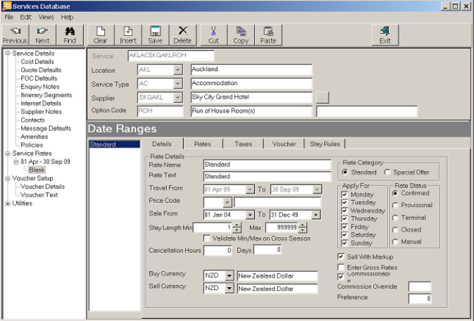 Insert Rate Dialogue