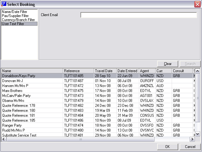 Working with Bookings
