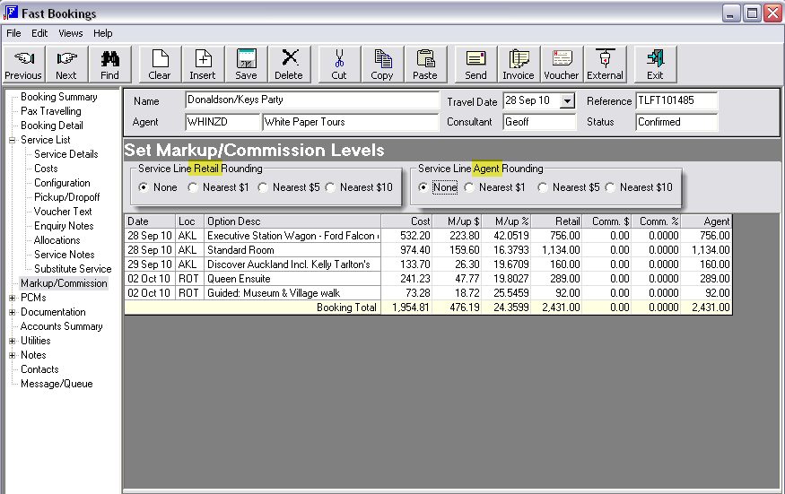 Markups & Commissions