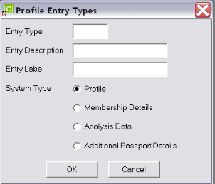 Profile Entry Types