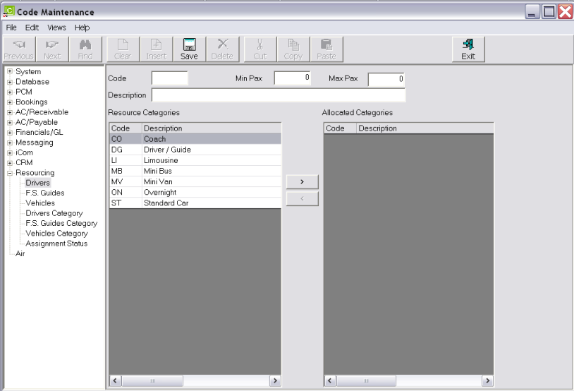 Drivers/Guides/Vehicles