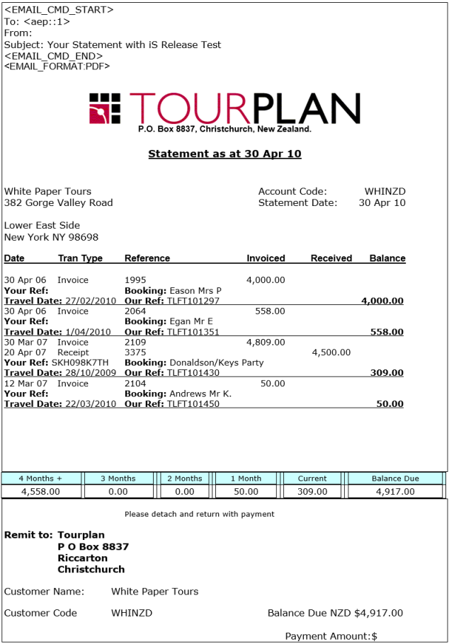 Agent (Debtor) Statement