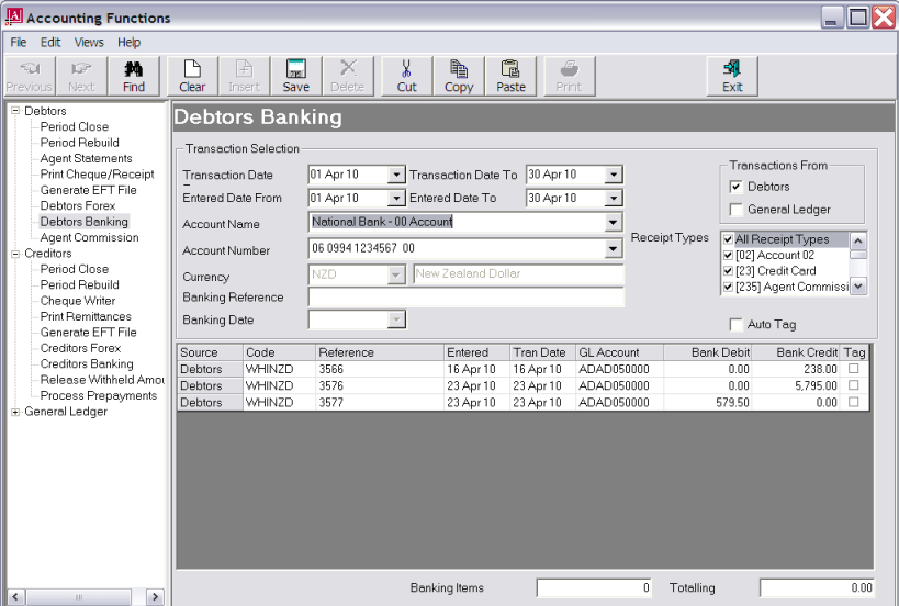 Create a Banking Transaction